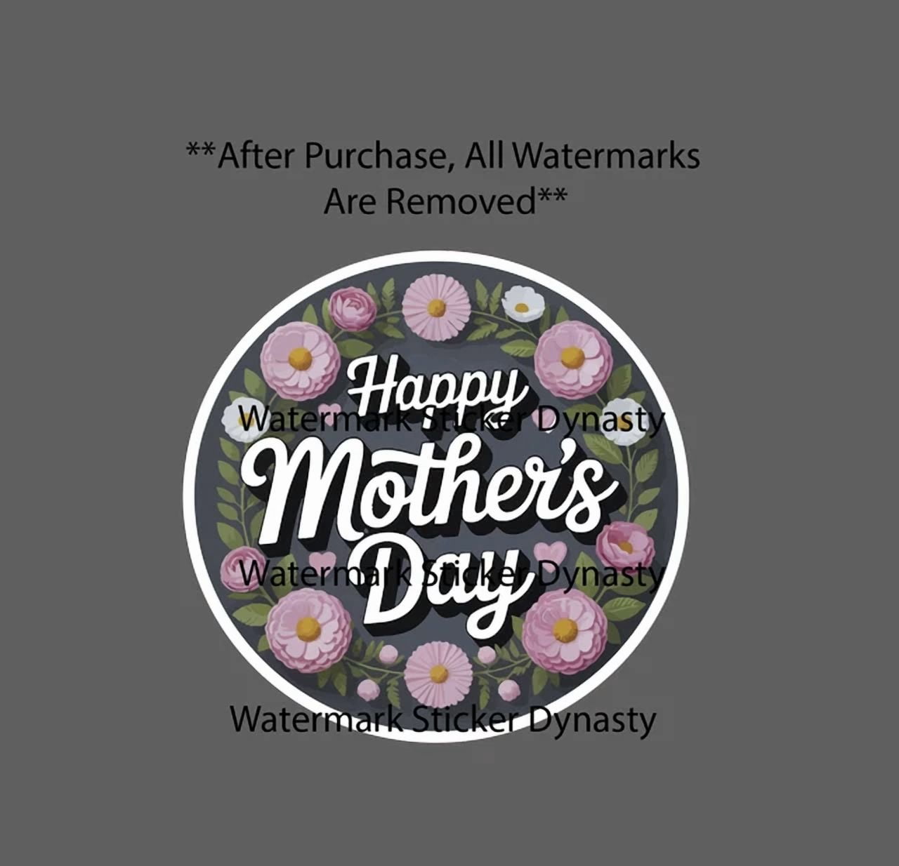 DOPASTICKER Happy Mother'S Day Sticker Flowers Floral Mom Sticker Phone ...