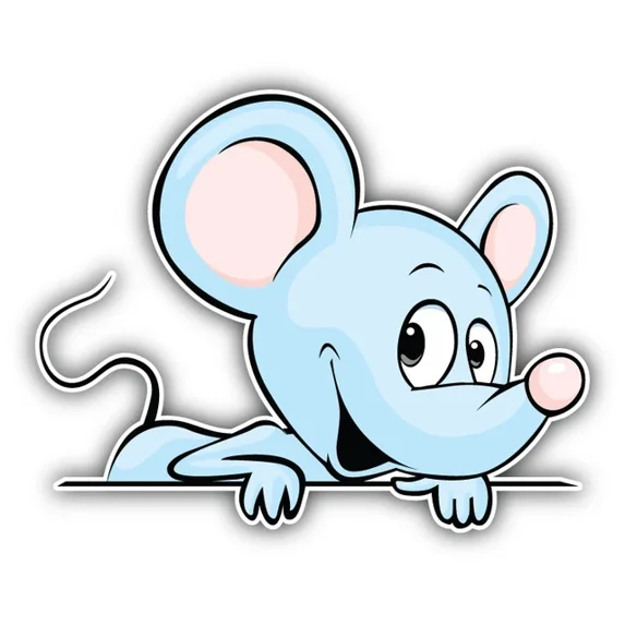 DOPASTICKER Happy Mouse Car Sticker Phone Water Bottle Stickers, Cars ...