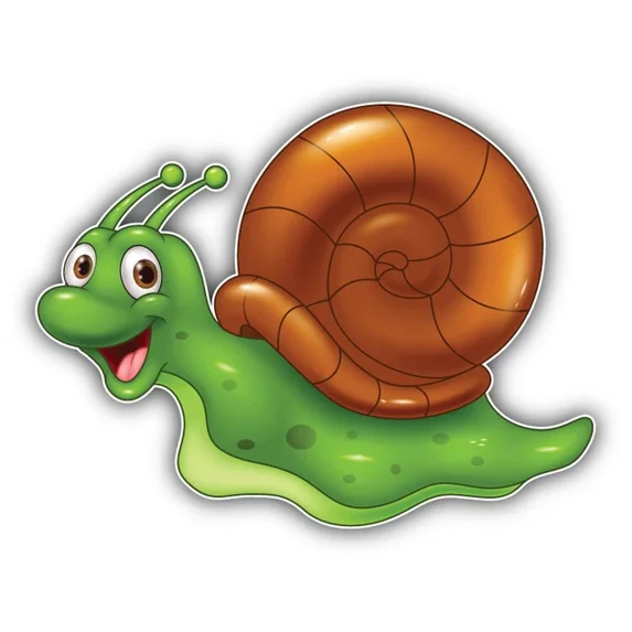 DOPASTICKER Happy Snail Animal Sticker Decal Phone Decal Water Bottle ...