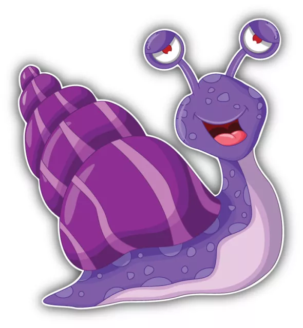DOPASTICKER Happy Snail Cartoon Animal Sticker Decal Phone Decal Water ...