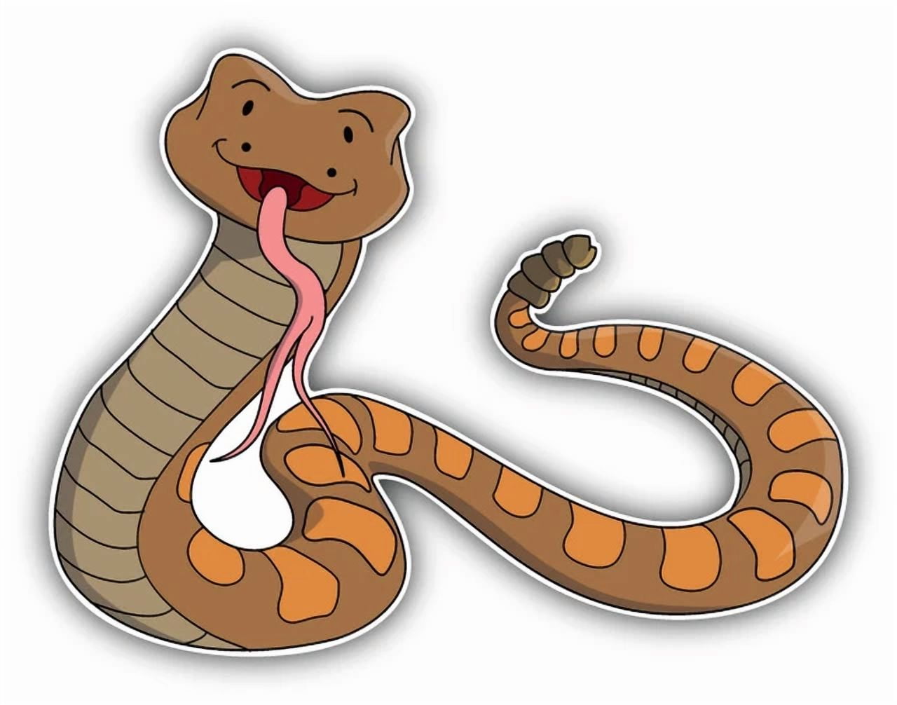 DOPASTICKER Happy Snake Cartoon Animal Sticker Decal Phone Decal Water ...
