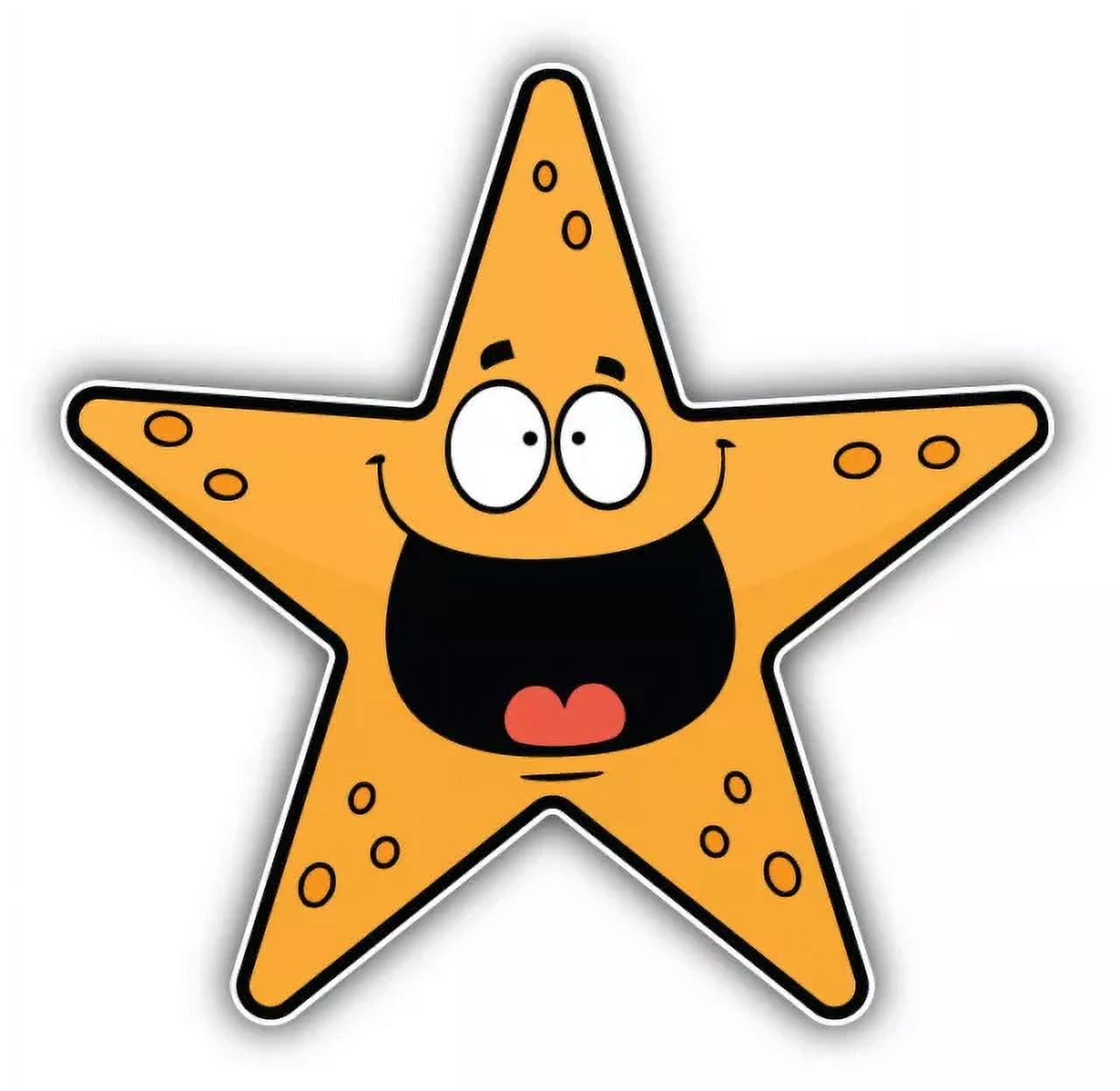 DOPASTICKER Happy Starfish Sticker Decal Phone Decal Water Bottle ...
