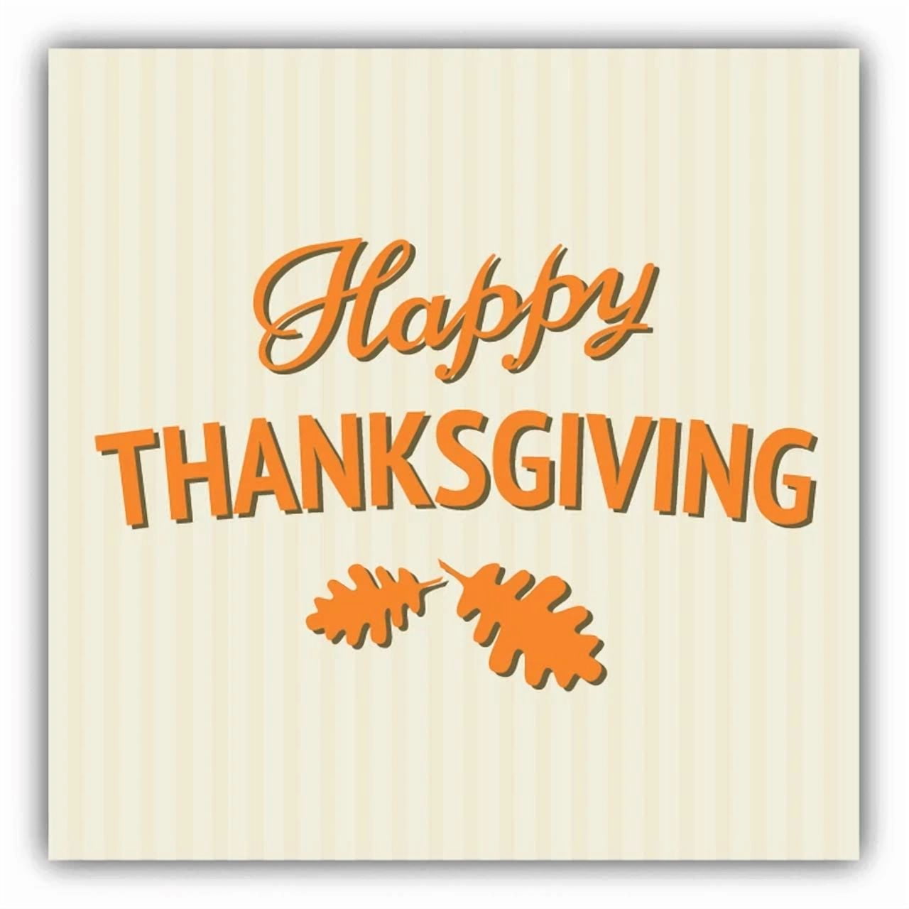 DOPASTICKER Happy Thanks.Giving Card Oak Leaves Car Sticker Phone Water ...