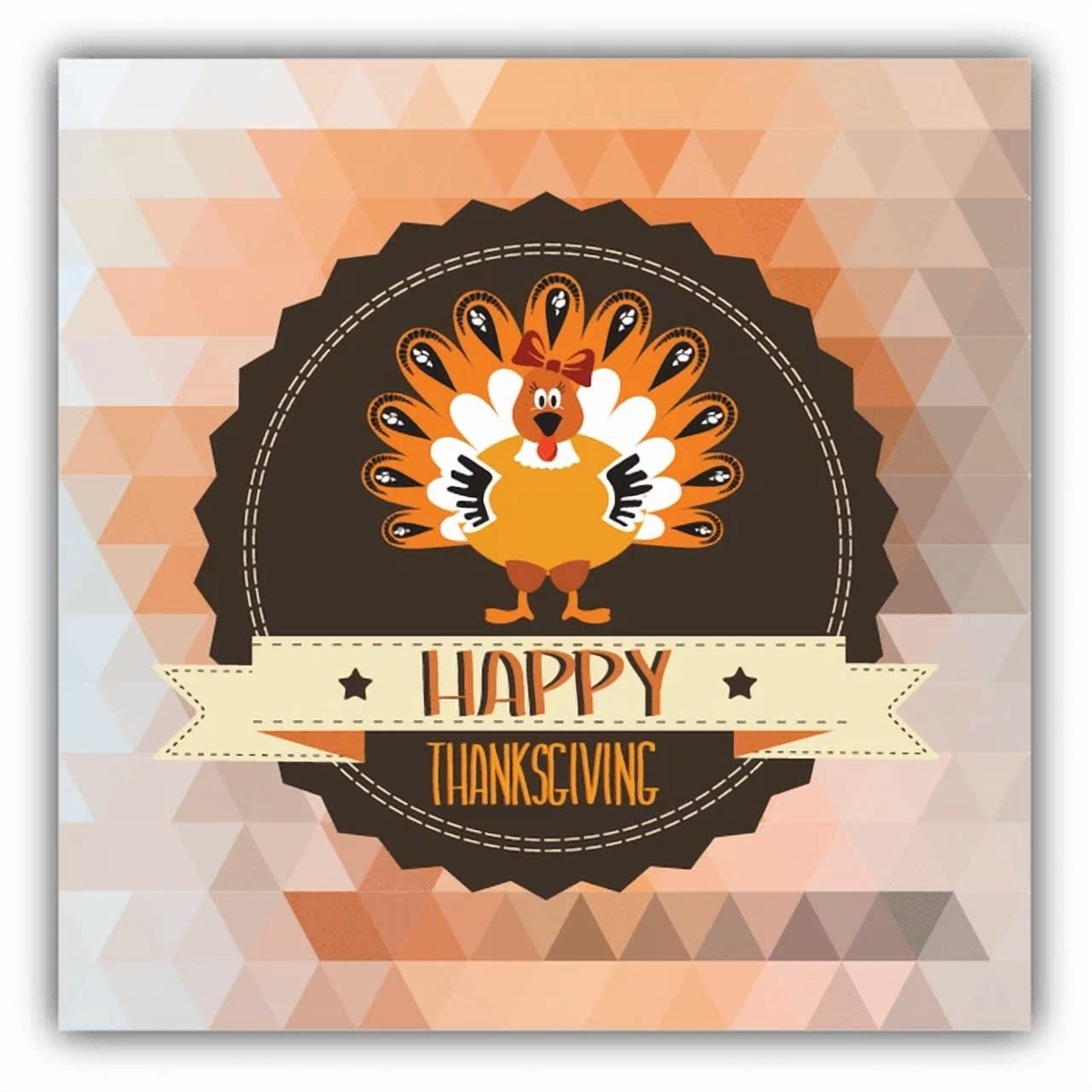 DOPASTICKER Happy Thanks.Giving Cute Turkey Car Sticker Phone Water ...