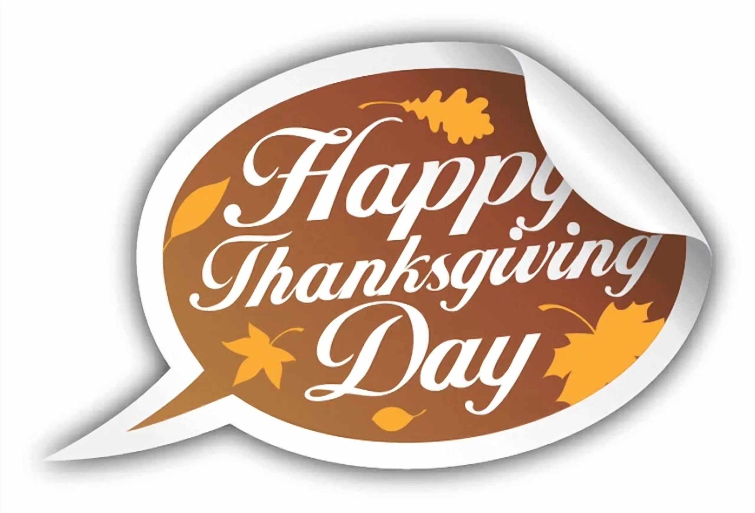 DOPASTICKER Happy Thanks.Giving Day Speech Bubble Car Sticker Phone ...