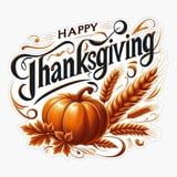 DOPASTICKER Happy Thanksgiving Pumpkin Unny Autumn Sticker, Phone ...