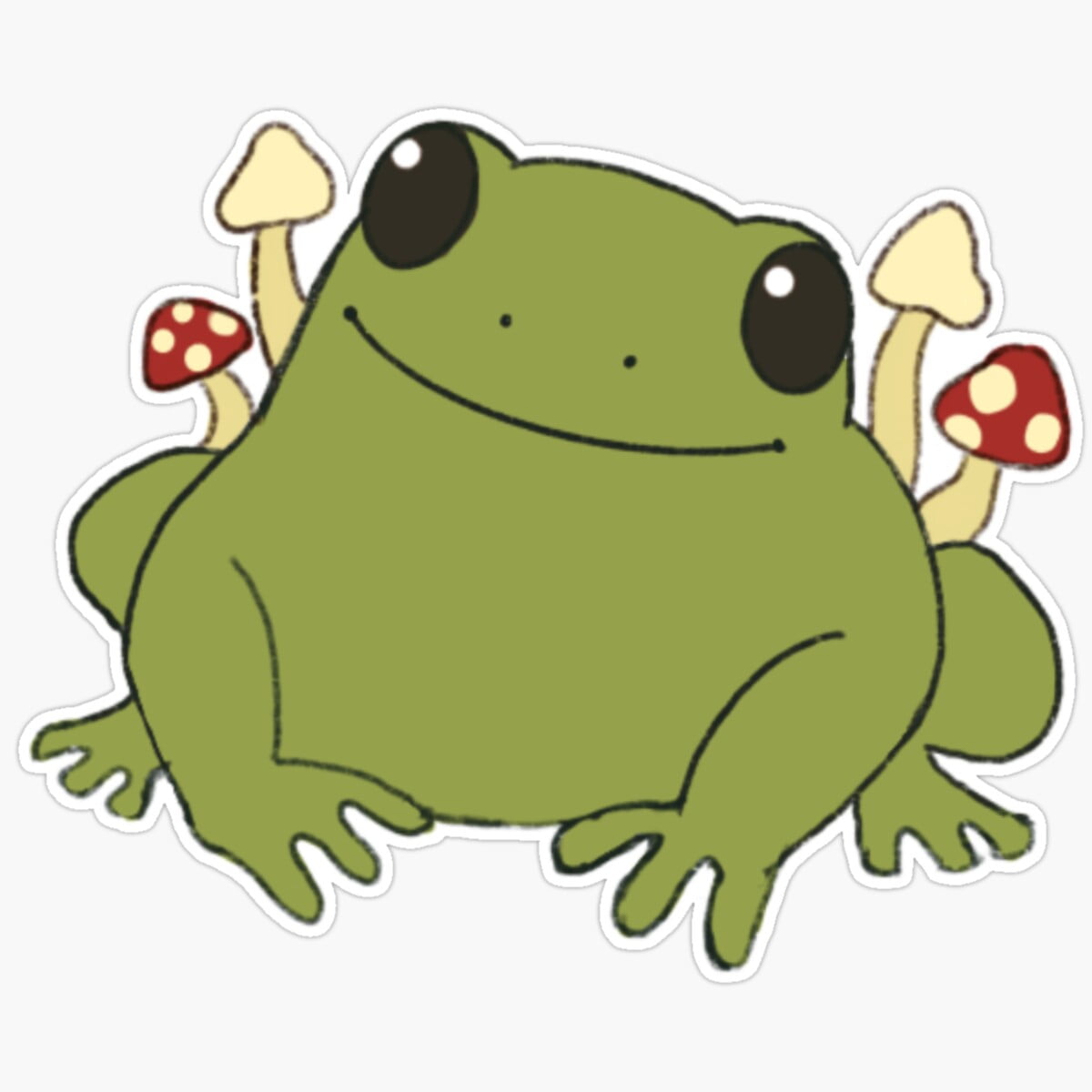 DOPASTICKER Happy Toad Sticker Decorative Laptop, Phone Stickers ...