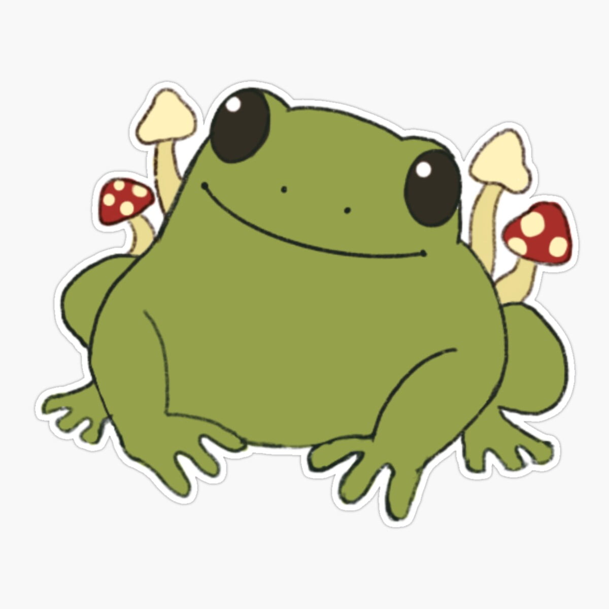 DOPASTICKER Happy Toad Sticker, Phone Sticker Car Stickers, Birthday ...