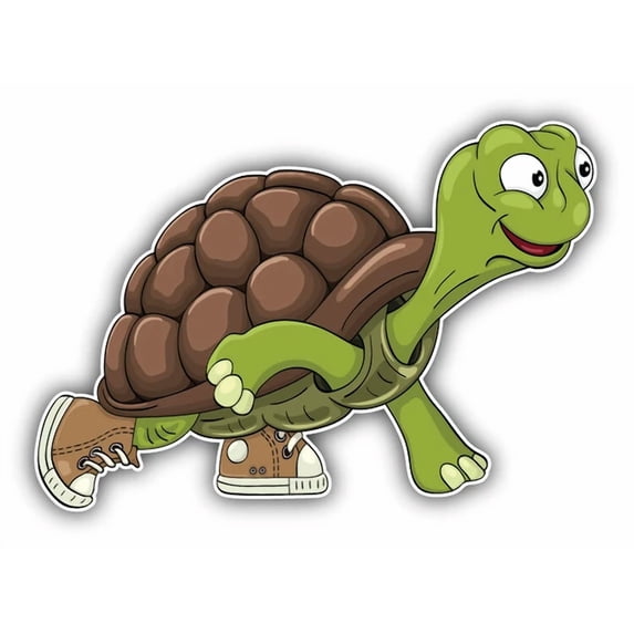 DOPASTICKER Happy Turtle Animal Cartoon Sticker Decal Phone Decal Water ...