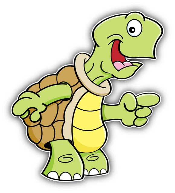 DOPASTICKER Happy Turtle Cartoon Sticker Decal Phone Decal Water Bottle ...