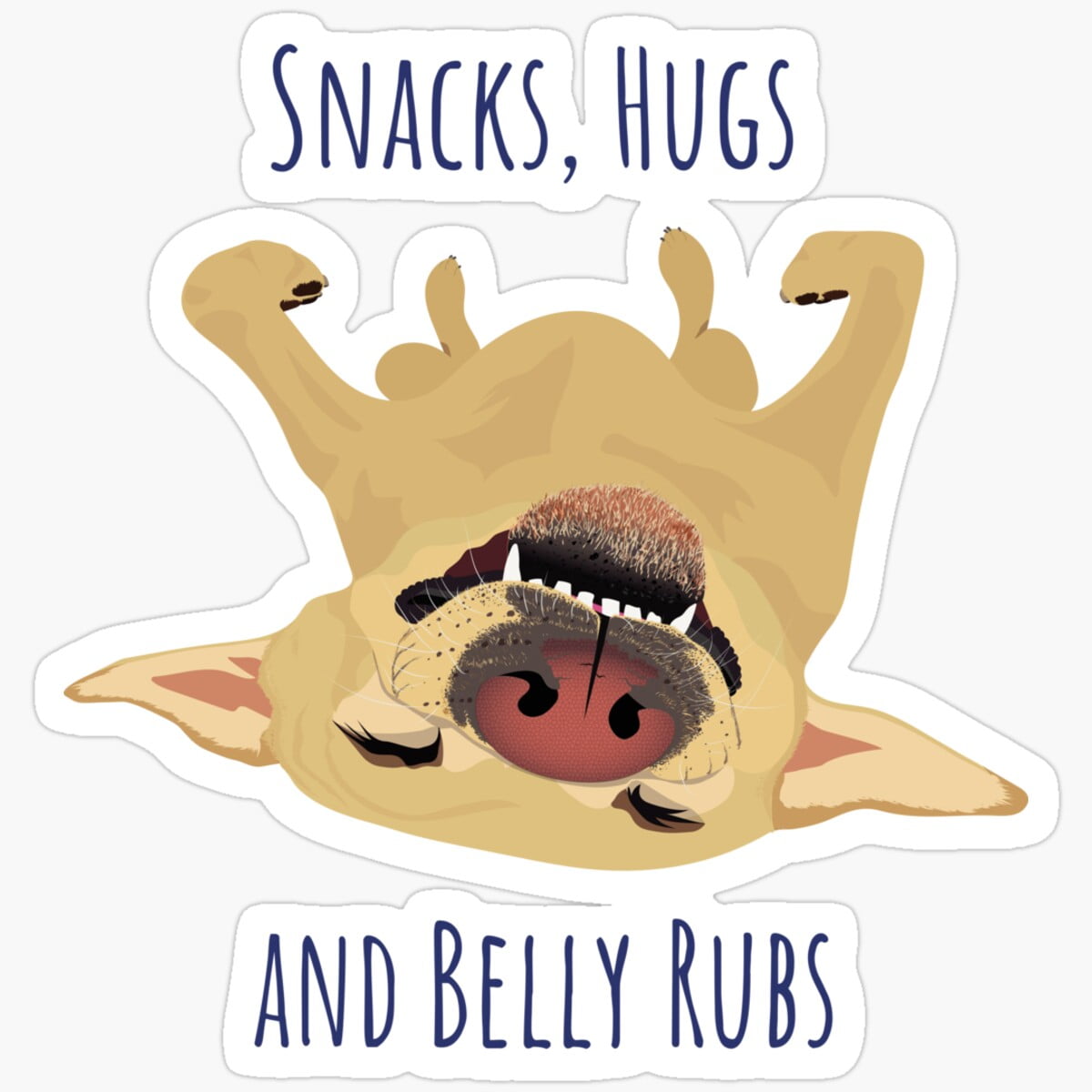 DOPASTICKER Happy Yellow Labrador Sticker, Waterproof Sticker For Pet ...