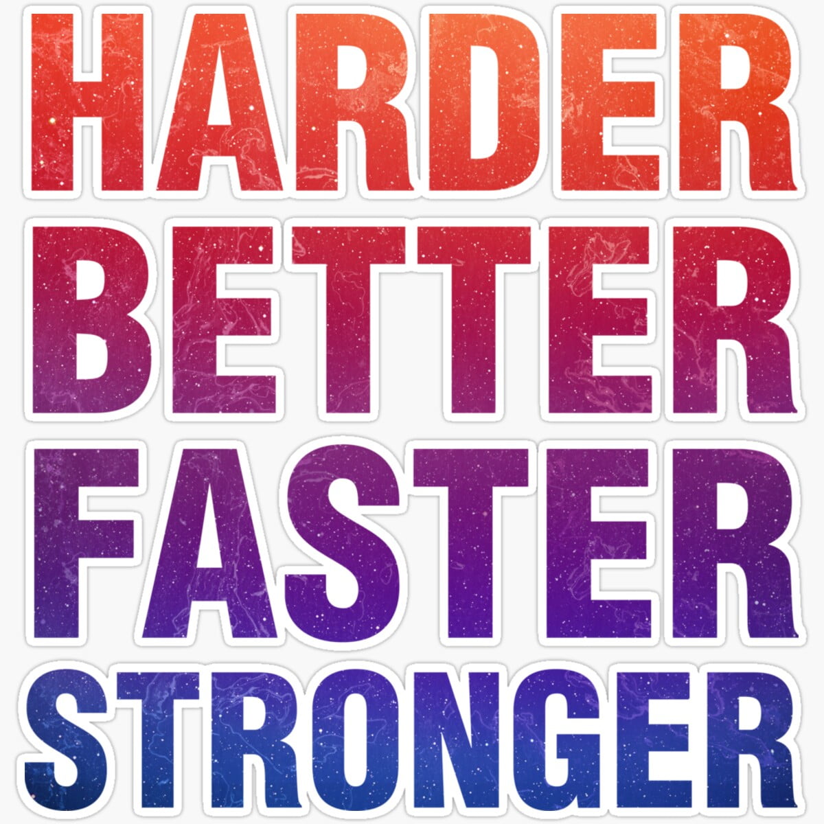 DOPASTICKER Harder Better Faster Stronger Sticker Decorative Laptop ...