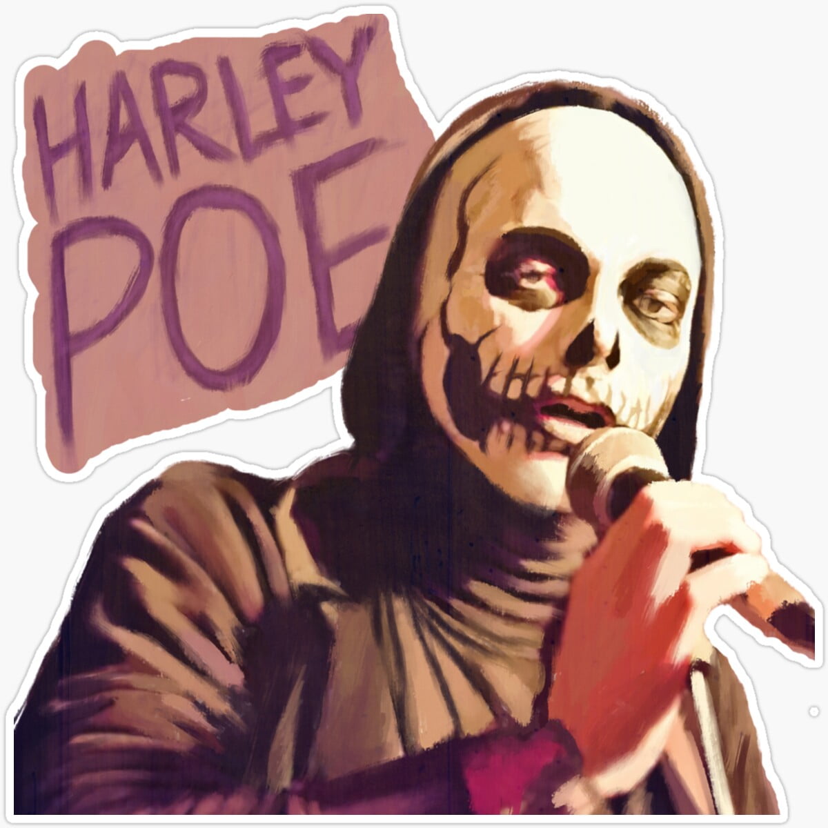 DOPASTICKER Harley Poe Folk Punk Bratmobile Sticker Decorative Laptop ...