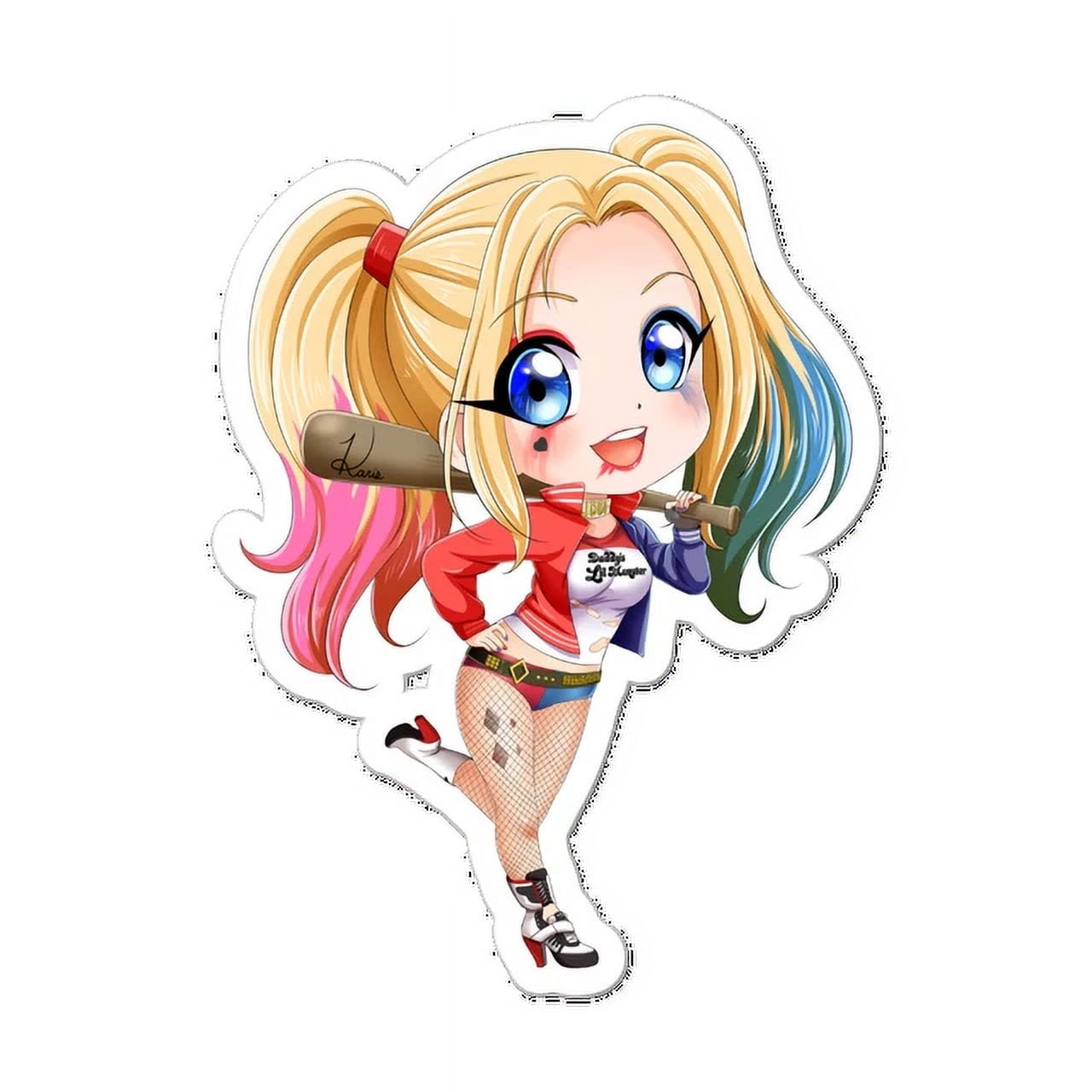 DOPASTICKER Harley Quinn Sticker Jdm Drift Scary Hal.Low.Een Decor ...