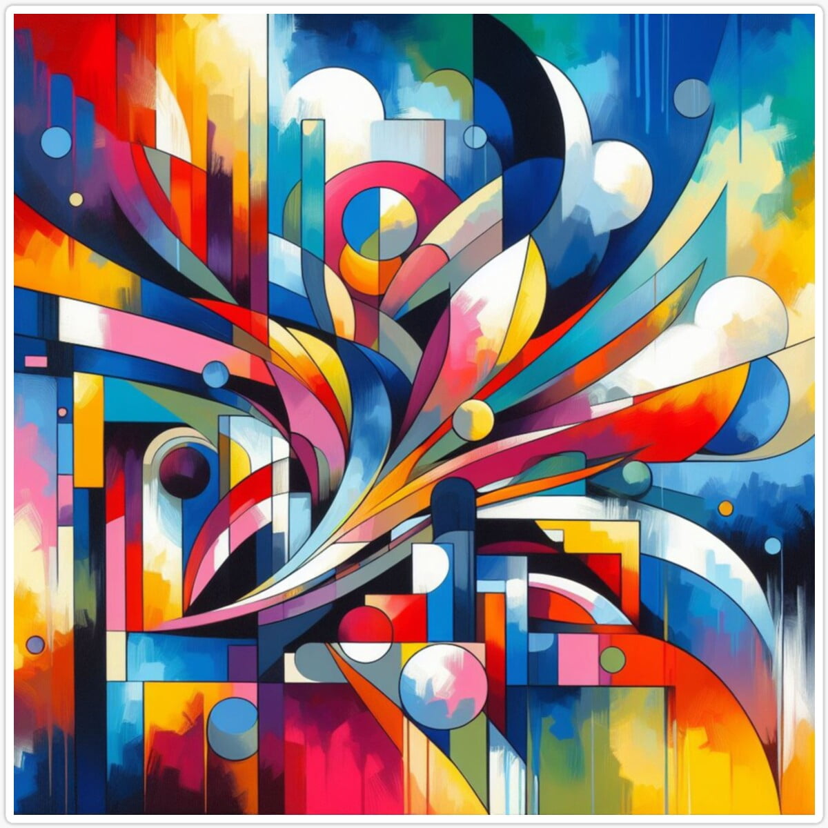 DOPASTICKER Harmony Of Color In The Abstract World Sticker Decorative ...