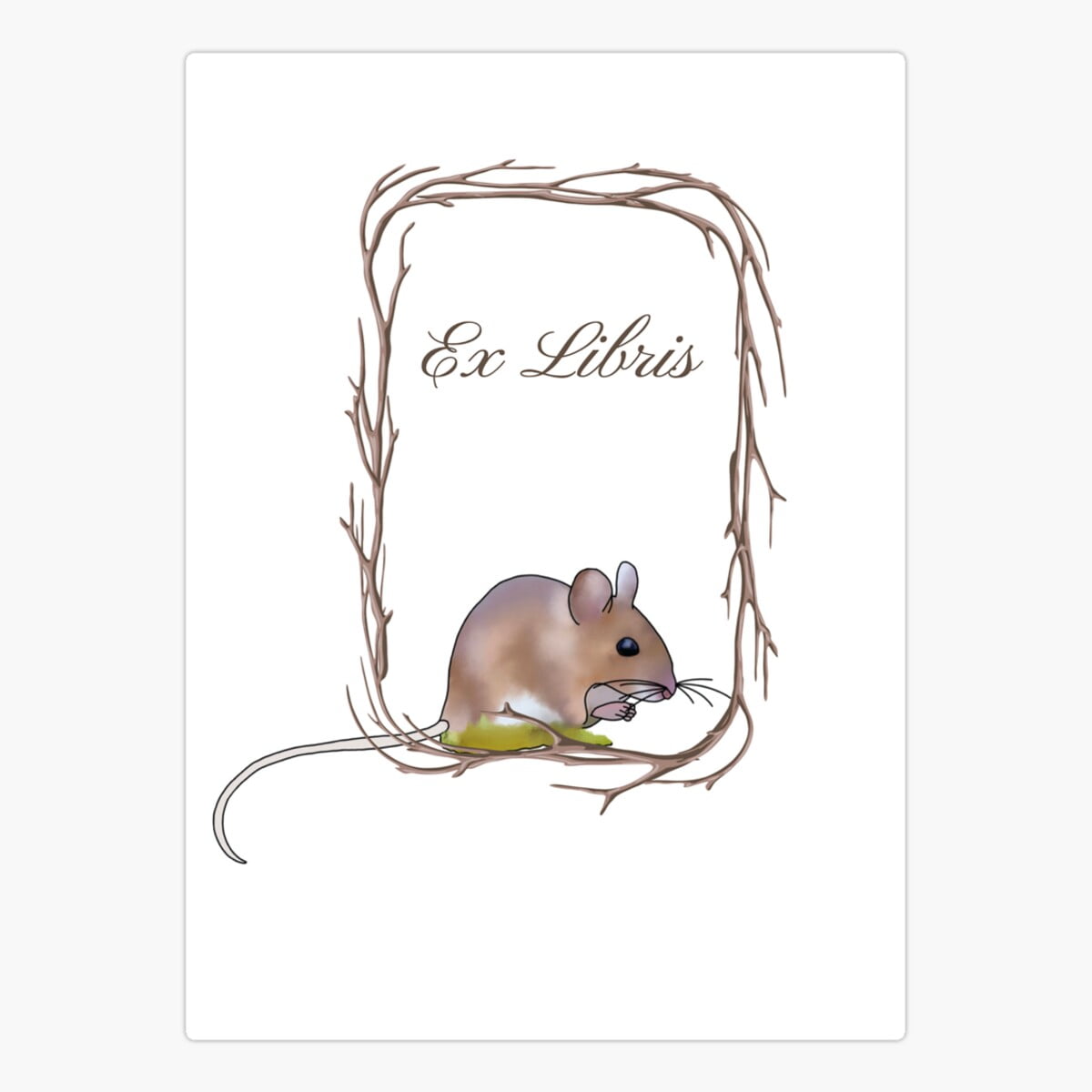 DOPASTICKER Harvest Mouse Ex Libris Sticker, Phone Sticker Car Stickers ...