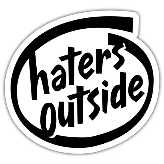 DOPASTICKER Haters Outside Sticker Decal Phone Decal Water Bottle ...