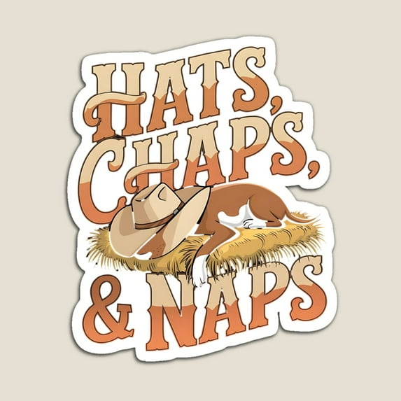 DOPASTICKER Hats Chaps And Naps - Cowboy Dog - Get The Cowboy Dog Out ...