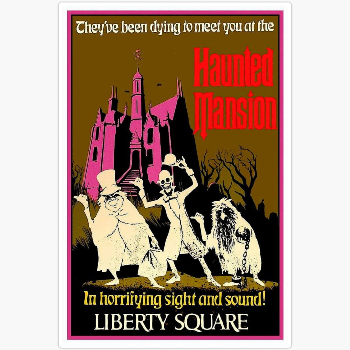 DOPASTICKER Haunted Mansion : Vintage Liberty Square Advertising Print ...