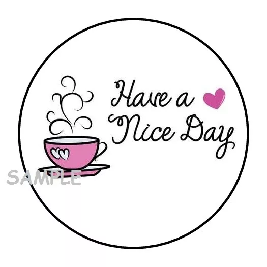 DOPASTICKER Have A Nice Day Stickers Coffee Cup Heart Phone Decal Water ...