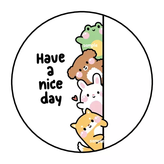 DOPASTICKER Have A Nice Day Stickers Cute Animals Phone Decal Water ...