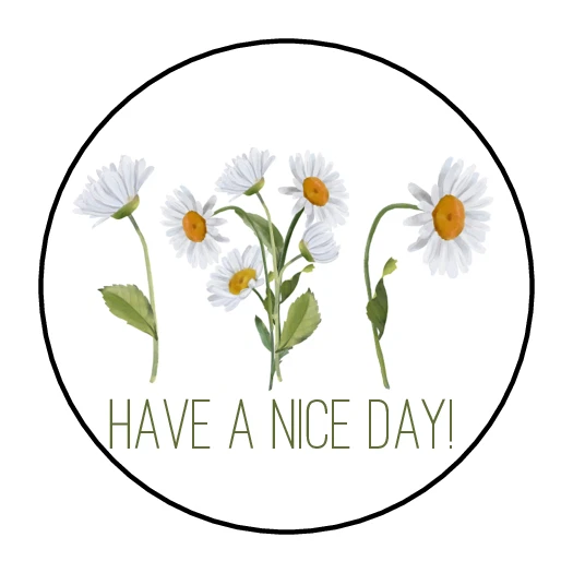 DOPASTICKER Have A Nice Day Stickers Daisies Floral Phone Decal Water ...