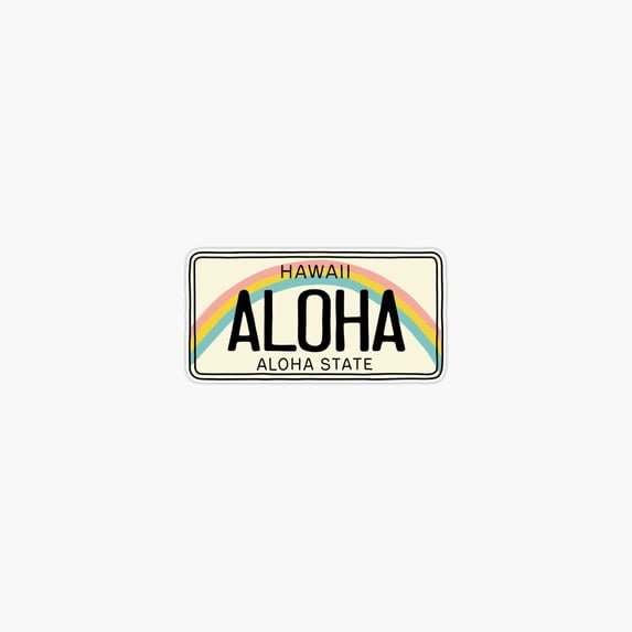 DOPASTICKER Hawaii Aloha License Plate Sticker, Phone Sticker Car ...