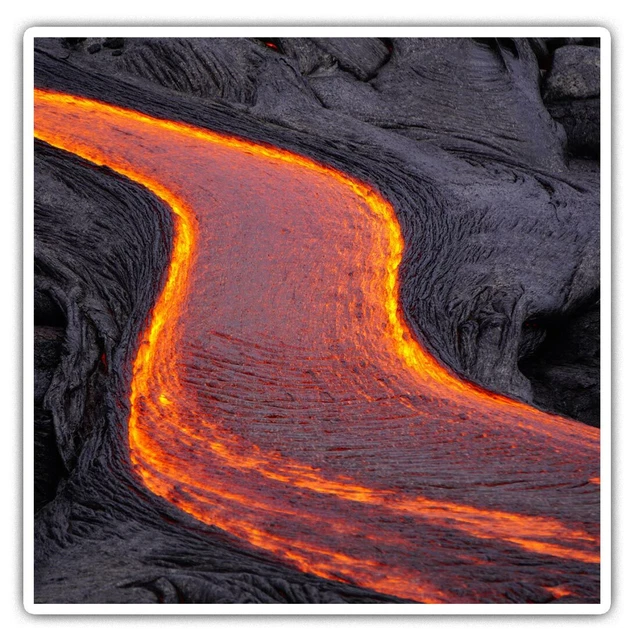 DOPASTICKER Hawaii Big Island Lava Volcano Decorative Laptop, Phone ...