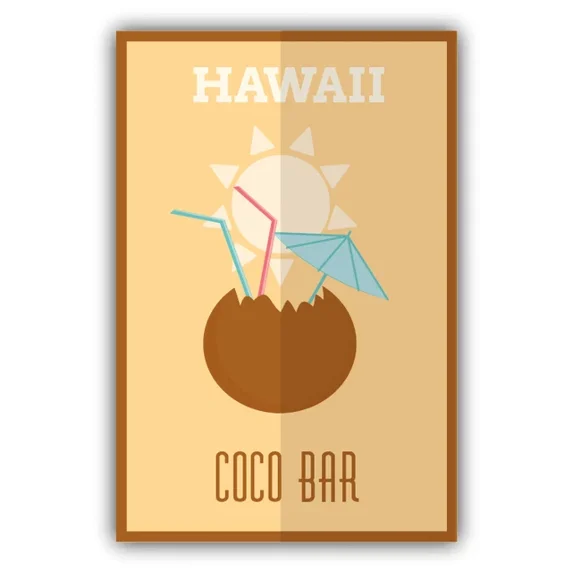 DOPASTICKER Hawaii Coco Bar Sticker Decal Phone Decal Water Bottle ...