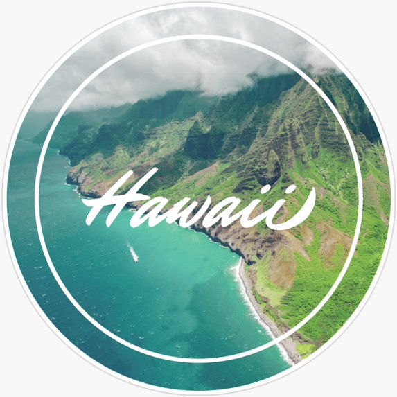 DOPASTICKER Hawaii Sticker Decorative Laptop, Phone Stickers ...