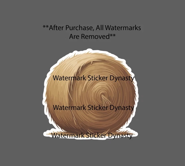 DOPASTICKER Hay Bale Sticker Round Farm Farmhouse Animals Country ...