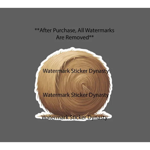 DOPASTICKER Hay Bale Sticker Round Farm Farmhouse Animals Country ...