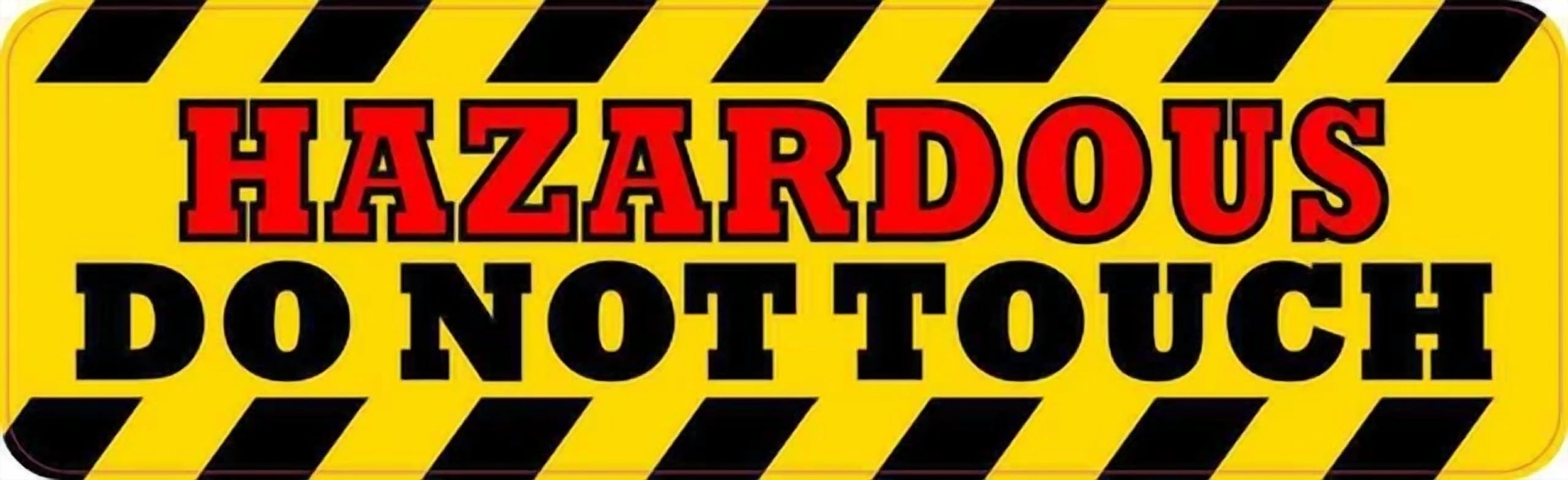 DOPASTICKER Hazardous Do Not Touch Sticker Business Sticker Safety ...