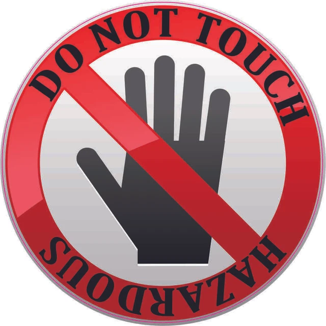 DOPASTICKER Hazardous Do Not Touch Sticker Phone Sticker, Latop Sticker ...