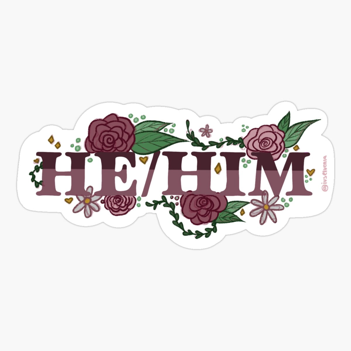 DOPASTICKER He,Him Pronoun Sticker, Phone Sticker Water Bottle Sticker ...