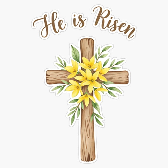 DOPASTICKER He Is Risen Sticker, Phone Sticker Water Bottle Sticker Car ...