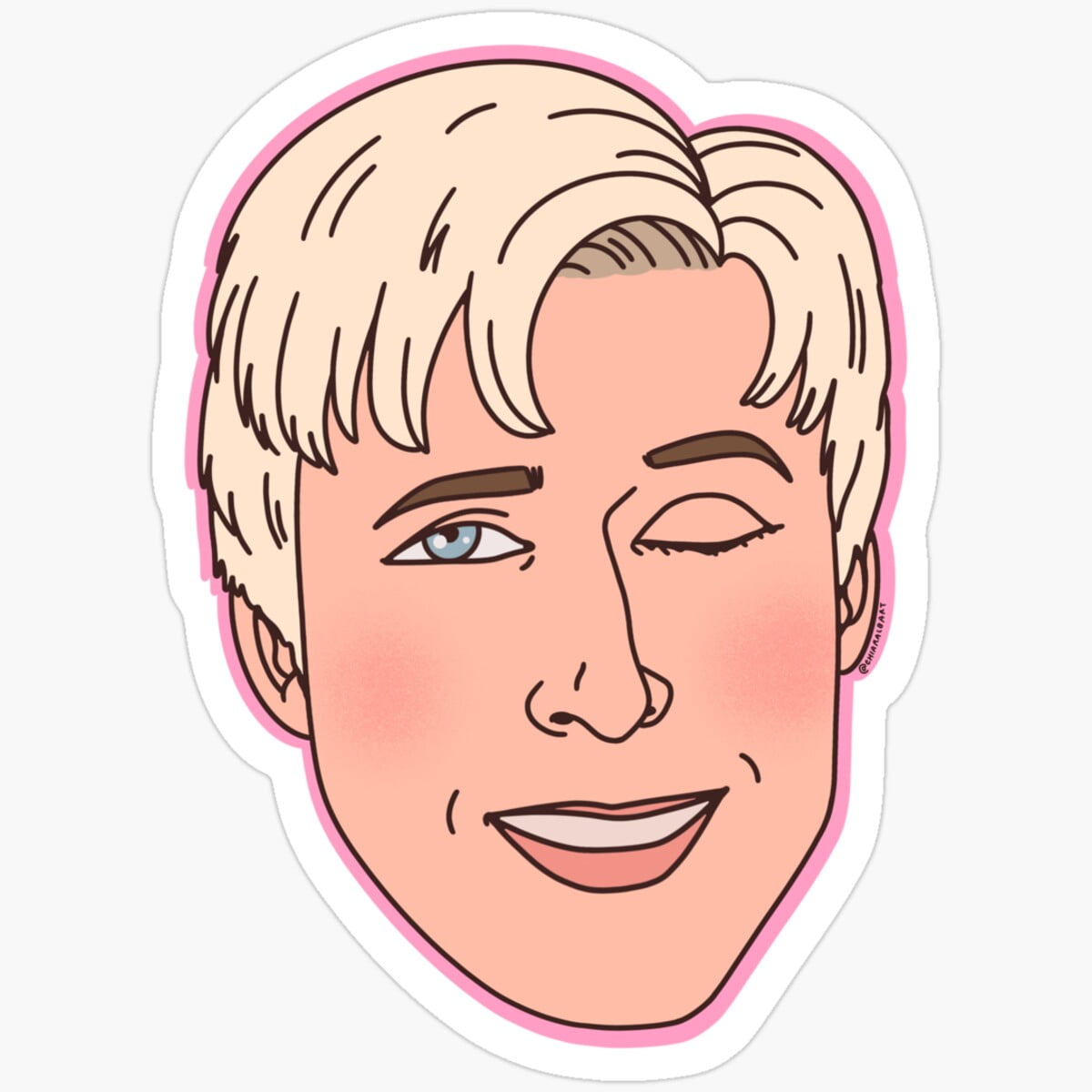 DOPASTICKER He'S Just Ken Sticker Waterproof Sticker For Water Bottles ...