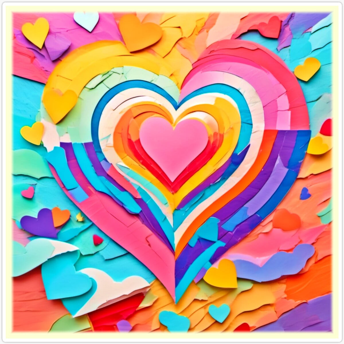 DOPASTICKER Healing In Color: Vibrant Heart Renewal Sticker Decorative ...
