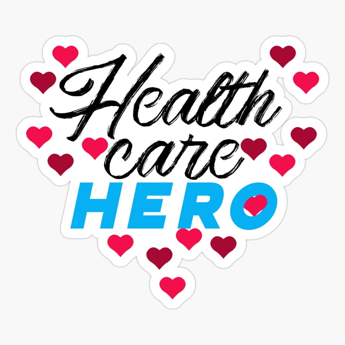 DOPASTICKER Health Care Hero Sticker, Phone Sticker Water Bottle ...