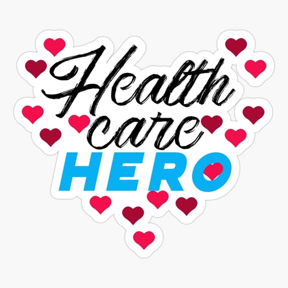 DOPASTICKER Health Care Hero Sticker, Phone Sticker Water Bottle ...