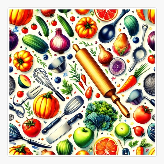 DOPASTICKER Healthy Cuisine. Sticker, Phone Sticker Water Bottle ...