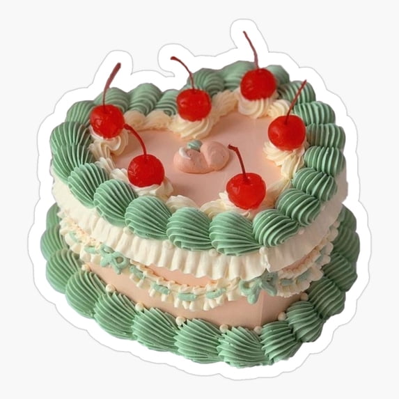 DOPASTICKER Heart Cake Sticker, Phone Sticker Water Bottle Sticker Car ...