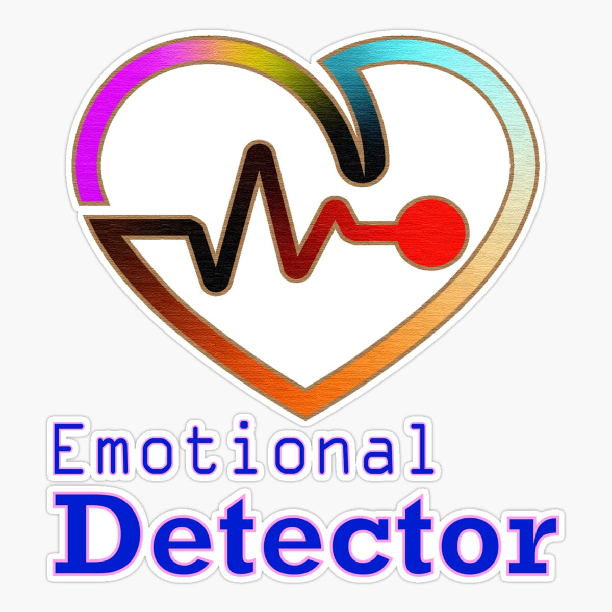 DOPASTICKER Heart Emotional Detector Sticker, Phone Sticker Car Sticker ...