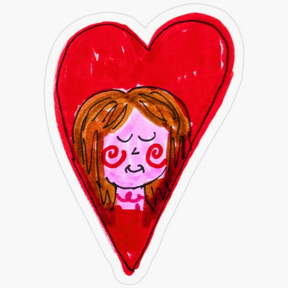 DOPASTICKER Heart Face Sticker Phone Sticker, Latop Sticker, Lover Gift ...