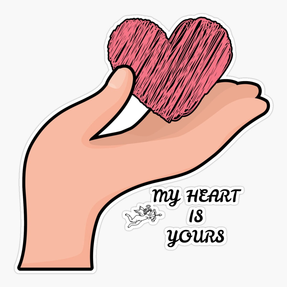 DOPASTICKER Heart For You Sticker, Phone Sticker Water Bottle Sticker ...
