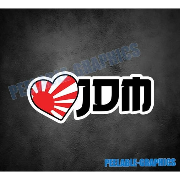 DOPASTICKER Heart Love Jdm Sticker Japanese Japan Flag Import Drift ...
