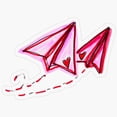 DOPASTICKER Heart Paper Plane Sticker Phone Sticker, Latop Sticker ...