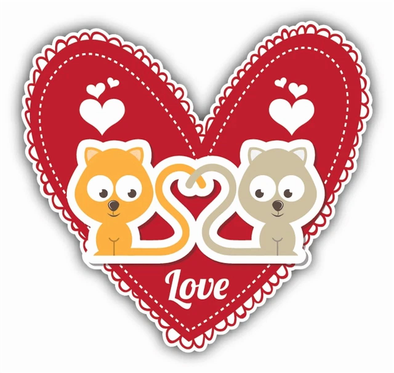 DOPASTICKER Heart Pet Love Car Sticker Phone Water Bottle Stickers ...