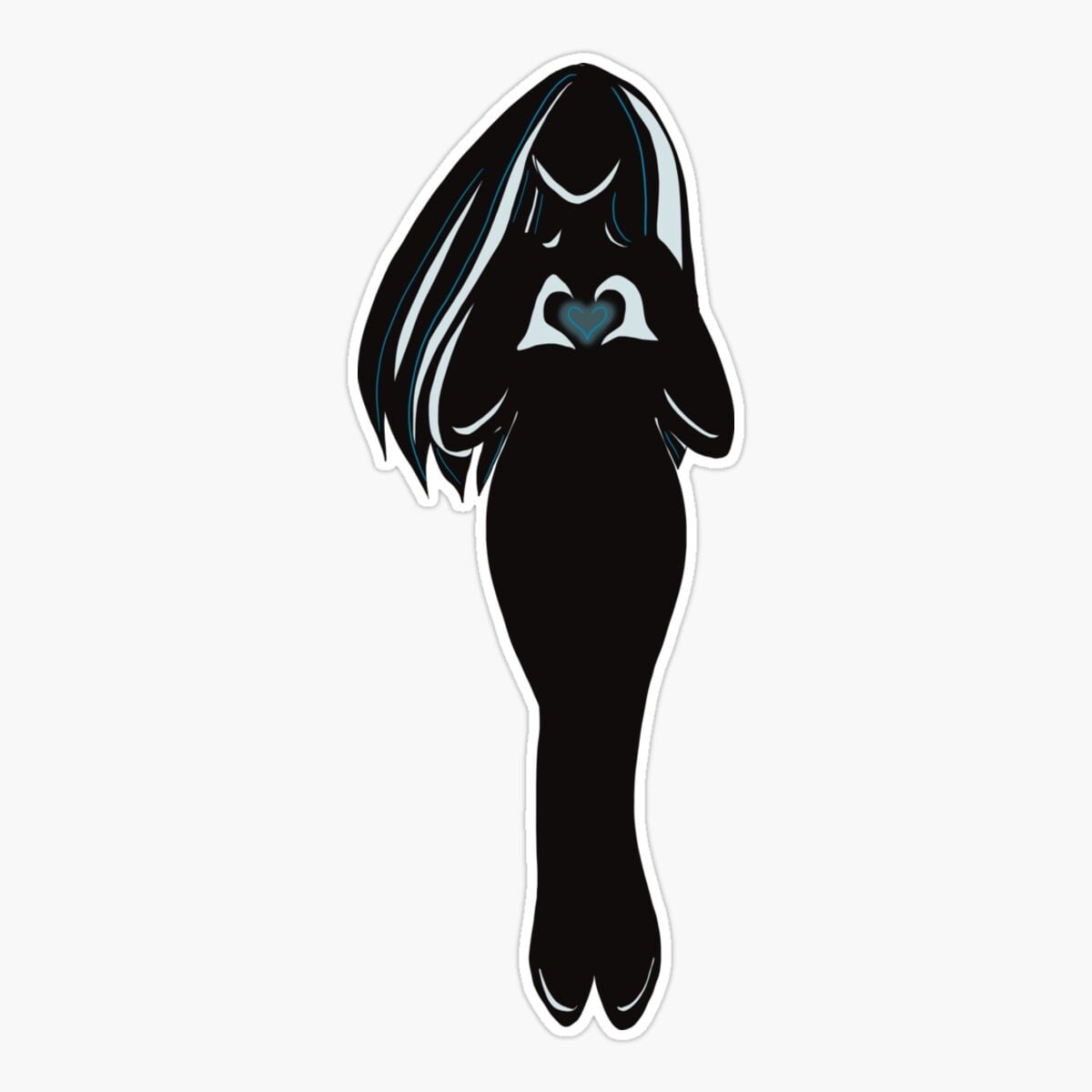 DOPASTICKER Heart Sticker, Phone Sticker Water Bottle Stickers Car ...