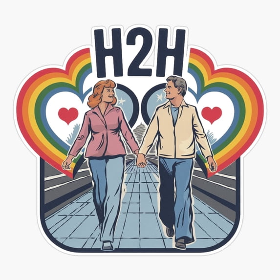 DOPASTICKER Heart To Heart Connection 08 Sticker, Phone Sticker Car ...